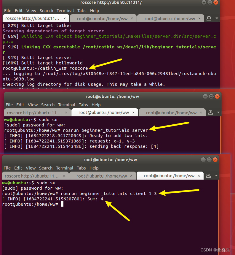 编写 ROS 服务节点 Service 和 Client(python/C++)(六)_ros python service-CSDN博客