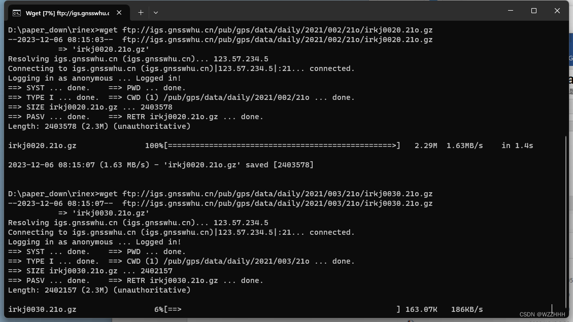 如何使用Wget批量下载IGS站的o文件、精密星历和广播星历（附代码和软件的下载链接）_igs精密星历下载-CSDN博客