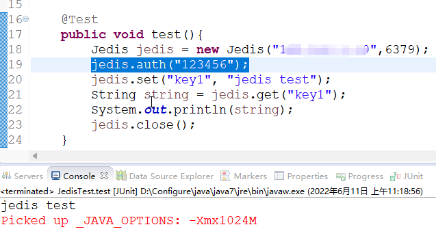 redis.clients.jedis.exceptions.JedisDataException: NOAUTH Authentication required-CSDN博客