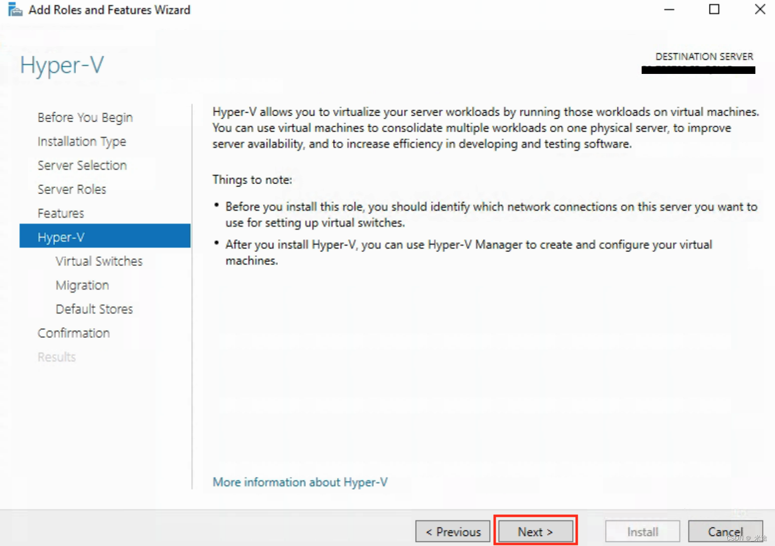 WindowsServer2019安装Hyper-V_hyper-v server 2019-CSDN博客