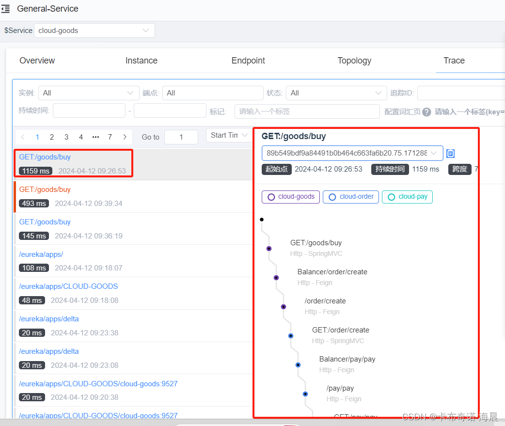 SpringCloud集成SkyWalking链路追踪并收集日志2_springcloud链路追踪 日志记录-CSDN博客