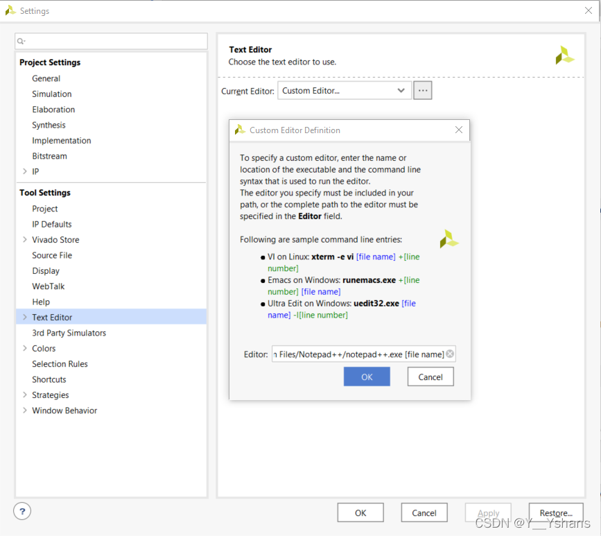 Vivado text editor设置以及遇到一些问题的解决方法_vivado重启text没了-CSDN博客
