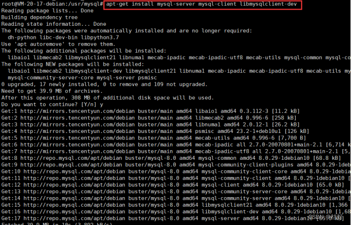 debian 使用apt安装MySql_package 'mysql-server' has no installation candida-CSDN博客