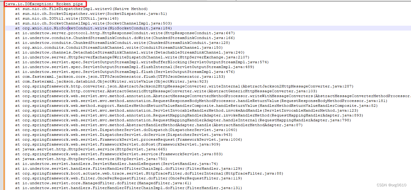 java.io.IOException: Broken pipe-CSDN博客
