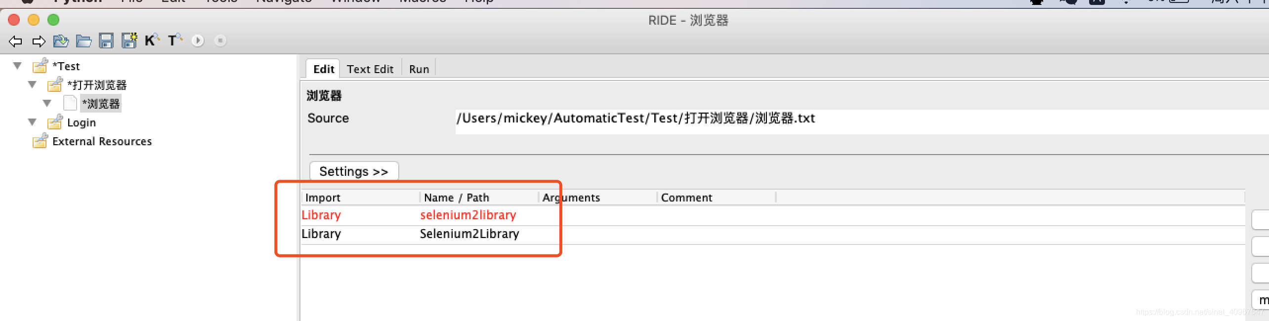 robotframework导入selenium2library库飘红，安装报错_测试-CSDN专栏
