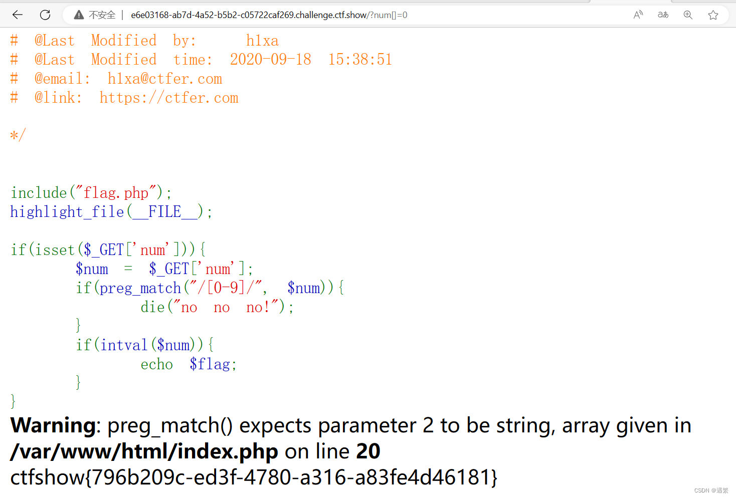 ctfshow php特性_intval($num,0)-CSDN博客
