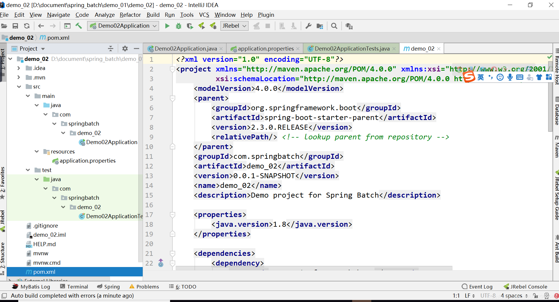 springbatch自学之路-02（如何搭建一个springbatch项目）_idea spring batch-CSDN博客