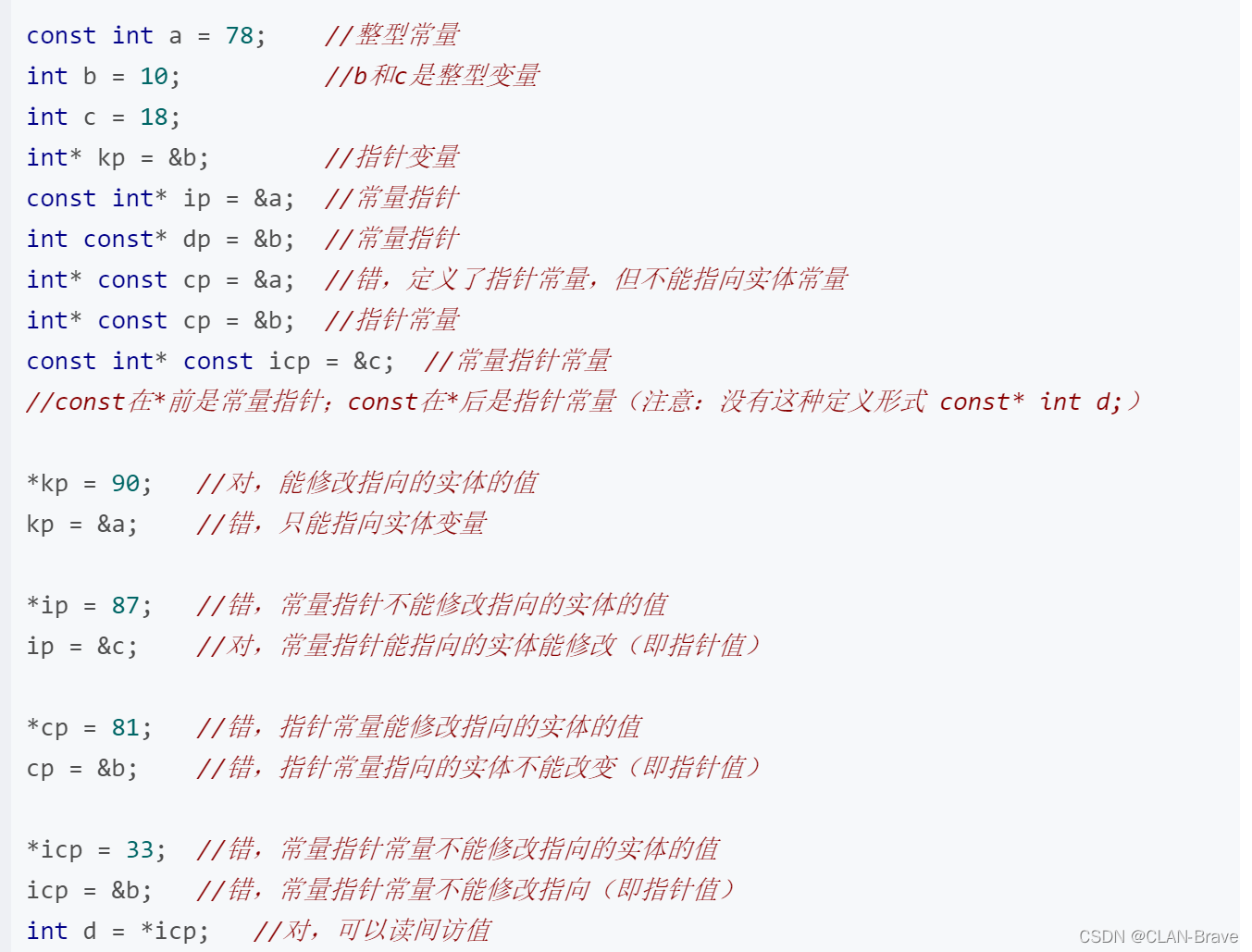 int* const p指针常量与const int* p常量指针的区别 & 数组名是不可修改的左值_int * const p-CSDN博客