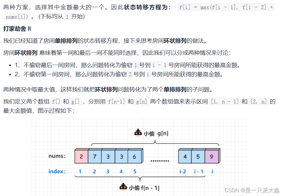 动态规划——打家劫舍leetcode 213leetcode——动态规划问题打家劫舍 C语言 Csdn博客