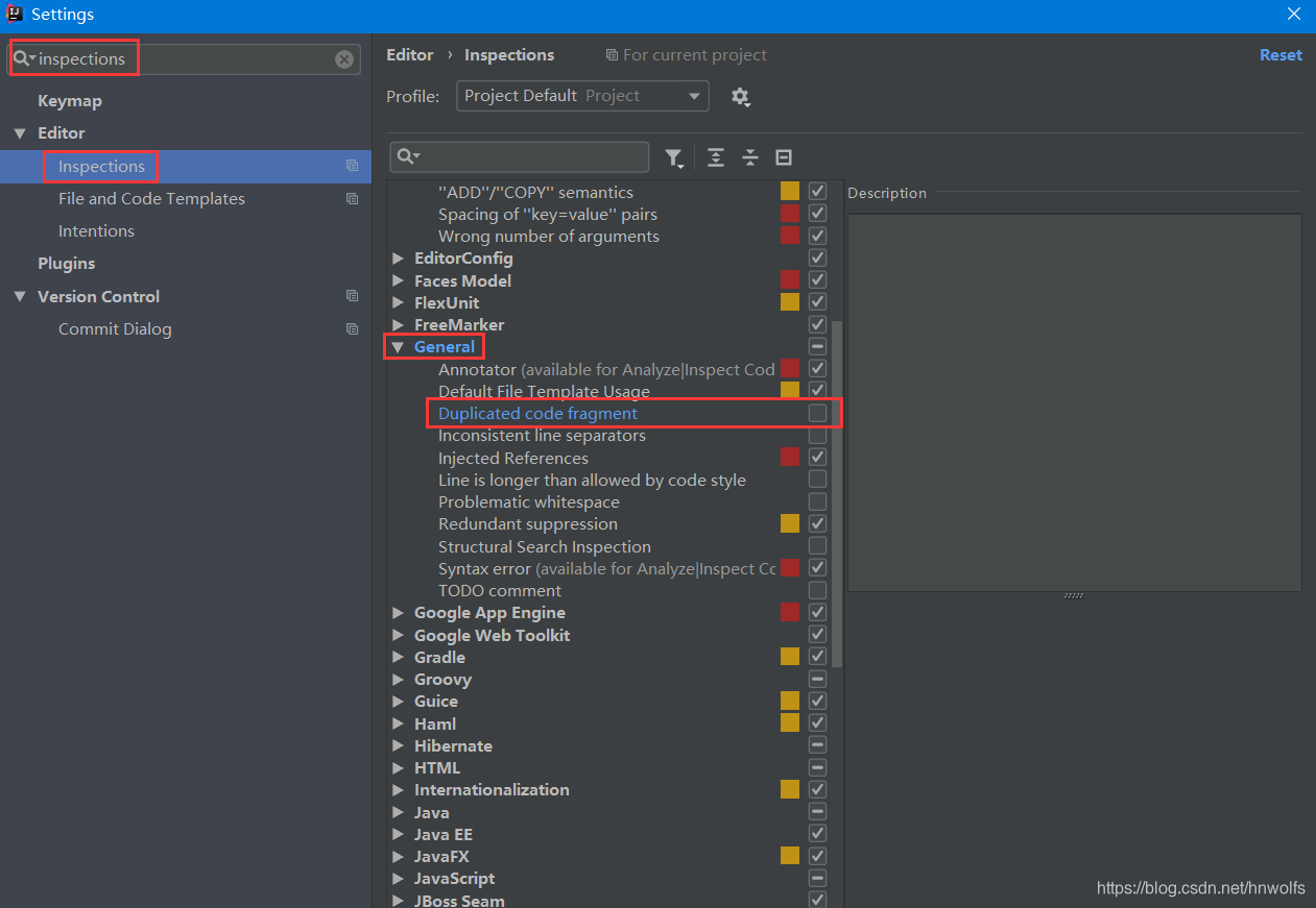 IDEA取消代码重复显示波浪线的问题_duplicated code fragment (19 lines long)-CSDN博客