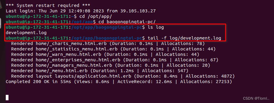 Linux中tail命令的使用_tail -f查看100行日志-CSDN博客