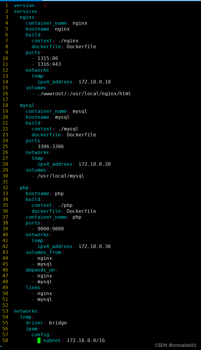 Docker容器与虚拟化技术：Docker compose部署LNMP_docker composer.yml lnmp-CSDN博客