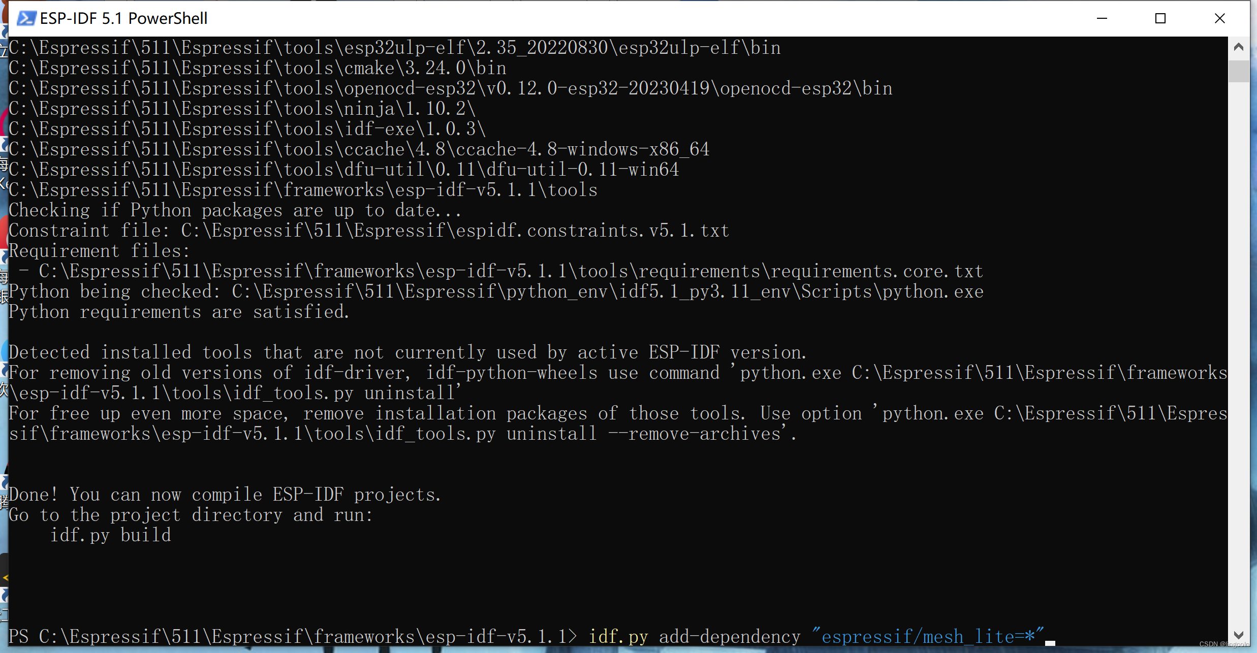 乐鑫 ESP-Mesh-Lite在windows下的开发环境搭建（二）_esp mesh lite-CSDN博客