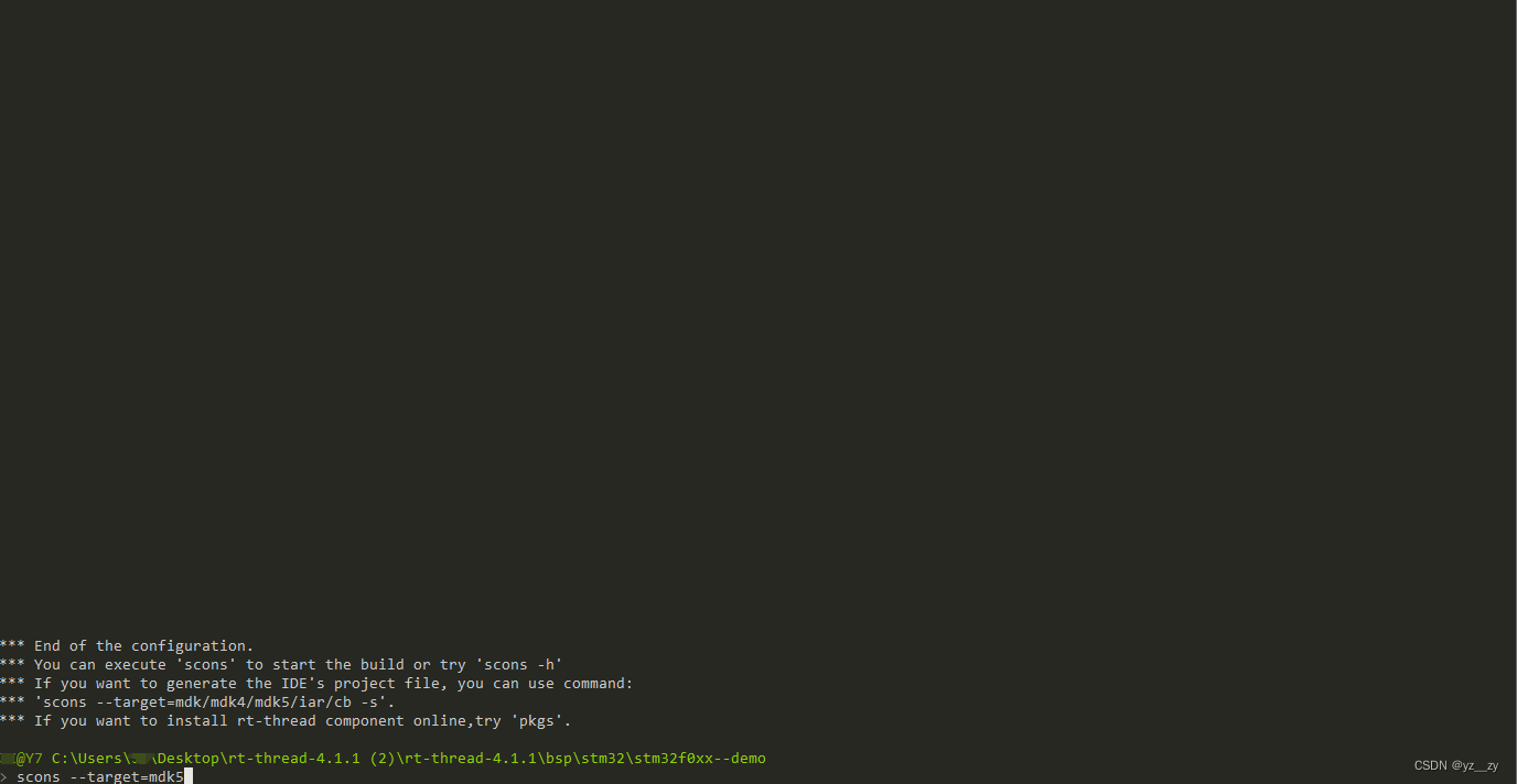 手把手教学：ENV配置RT-Thread_rt-thread env-CSDN博客