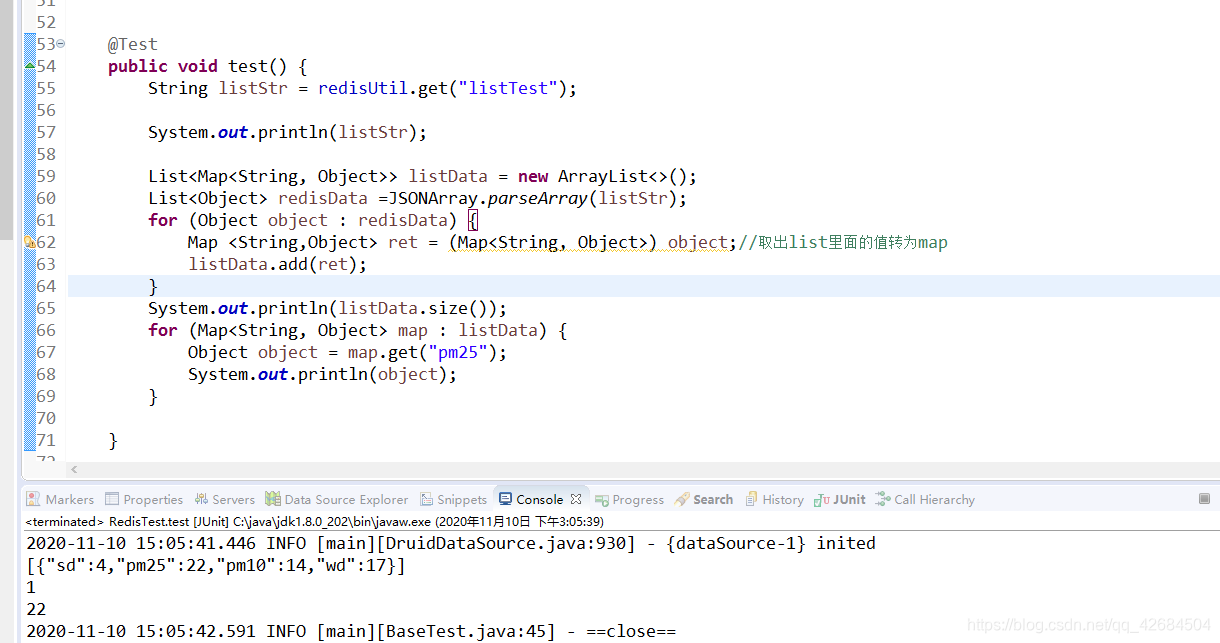 往redis中存List＜Map＜String, Object＞＞，从redis中取出来String转List＜Map＜String, Object＞＞_string转list