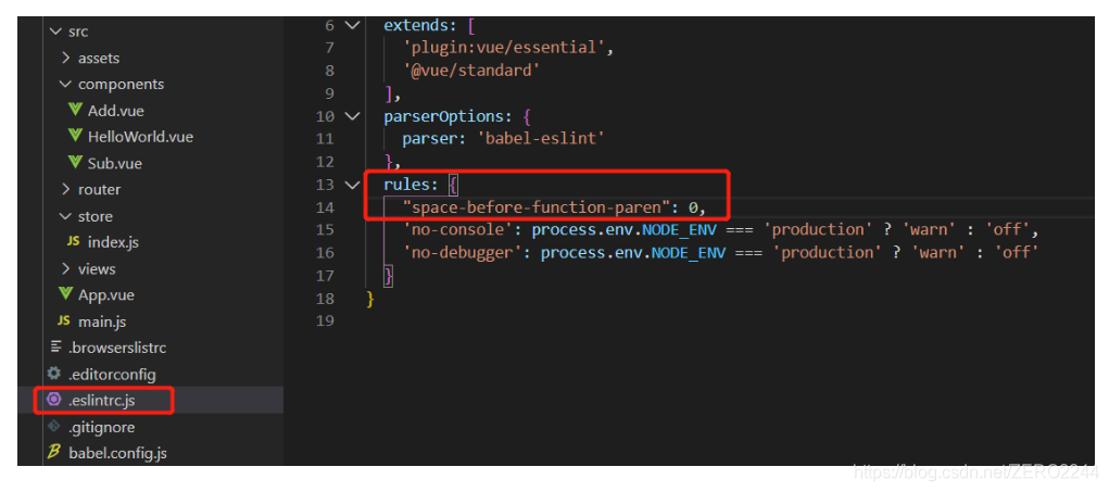 vue运行报Missing space before function parentheses space-before-function-paren错_vue missing space ...