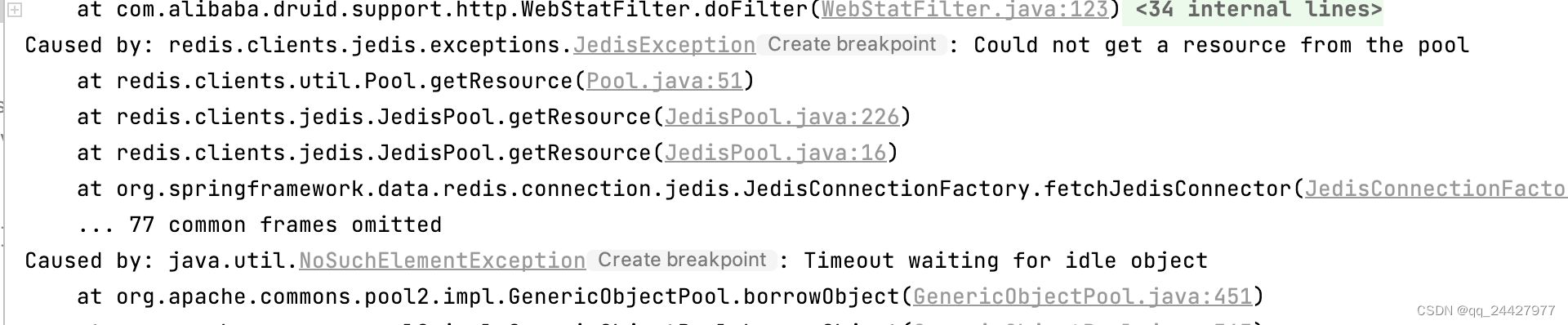 Couldn‘t get pool,Redis Timeout waiting for idle object-CSDN博客