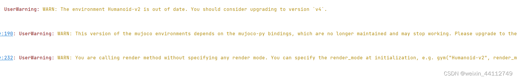 解决安装调试gym出现UserWarning: WARN: The environment Humanoid-v2 is out of date.-CSDN博客