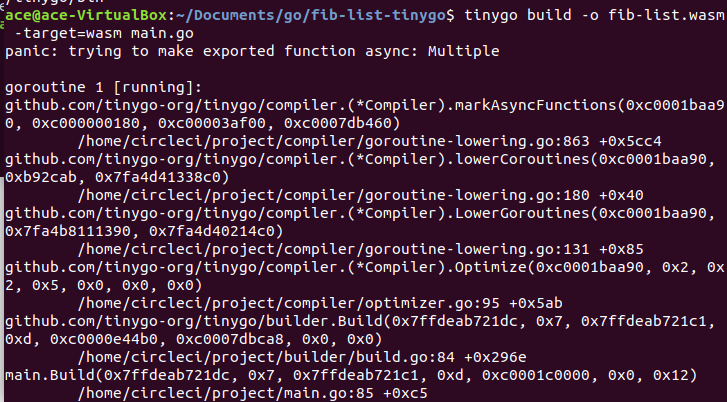 tinygo wasm 报错 panic: trying to make exported function async [未解决]-CSDN博客