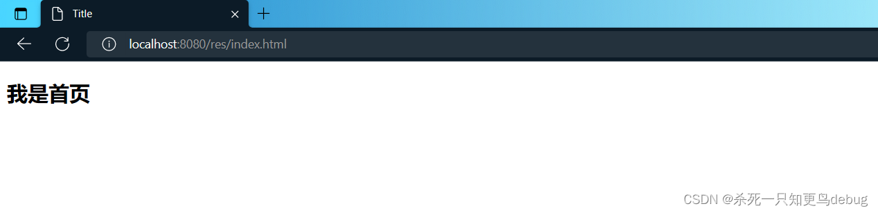 springboot静态资源目录访问，及自定义静态资源路径，index页面的访问-CSDN博客