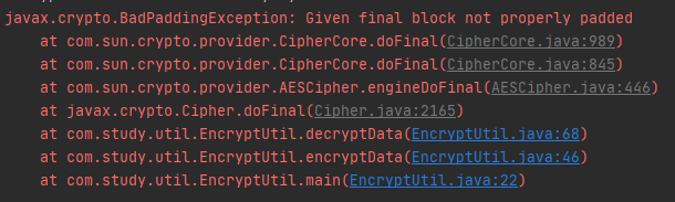 javax.crypto.BadPaddingException Given final block not properly padded？_javax.crypto ...