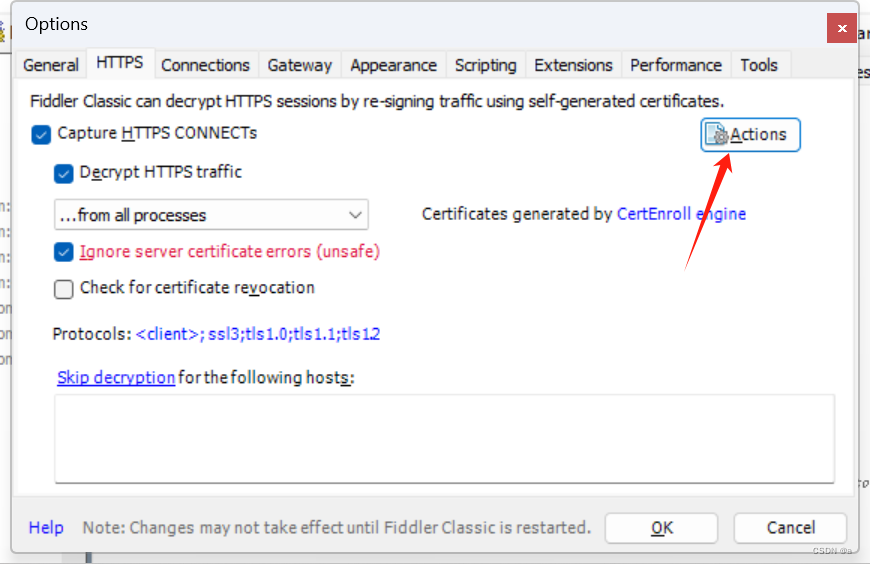 测试必学工具-Fiddler学习笔记2-抓取https请求_ignore errors (unsafe) and proceed?-CSDN博客