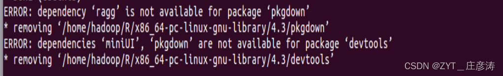 ggplot2、RMySQL、httpuv、shiny、miniUI、devtools、recharts、‘aclocal-1.16‘ is missing on your system.安装 ...