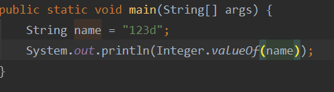 Exception in thread “main“ java.lang.NumberFormatException: For input ...