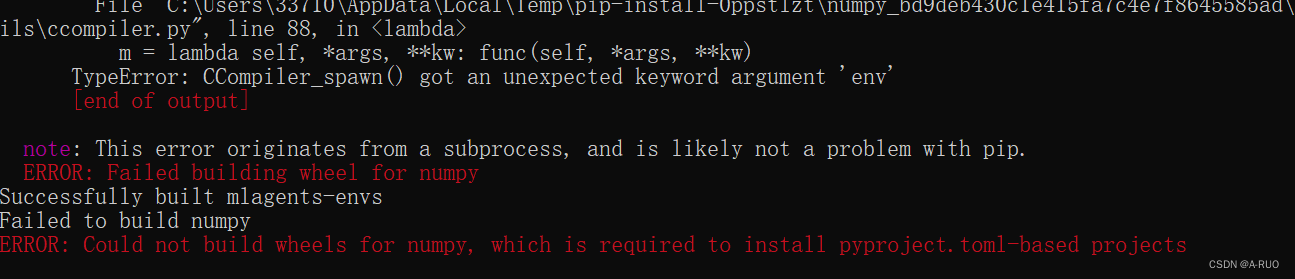 配置ML-agents环境 ---python=3.10.12 torch=2.2.1_conda install torch==2.2.1-CSDN博客