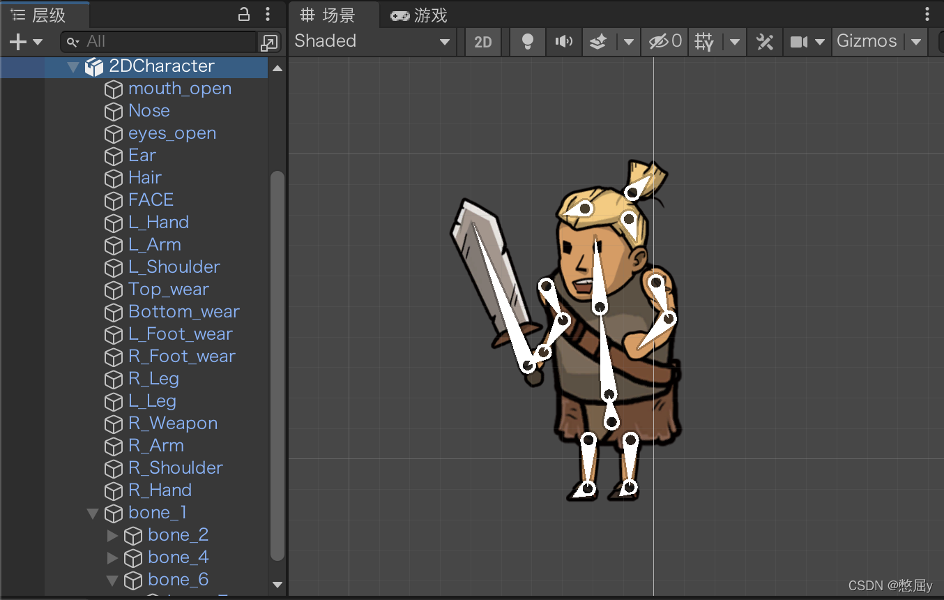 Unity2D—骨骼绑定、IK系统、动画（一）_unity 2d animation 绑股-CSDN博客