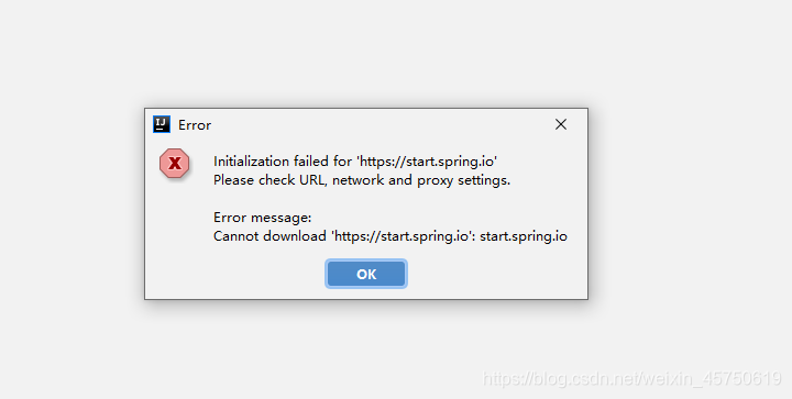 解决 IDEA 创建 spring 项目时出现 Initialization failed for ‘https://start.spring.io‘ 问题_idea 启动项目 context ...