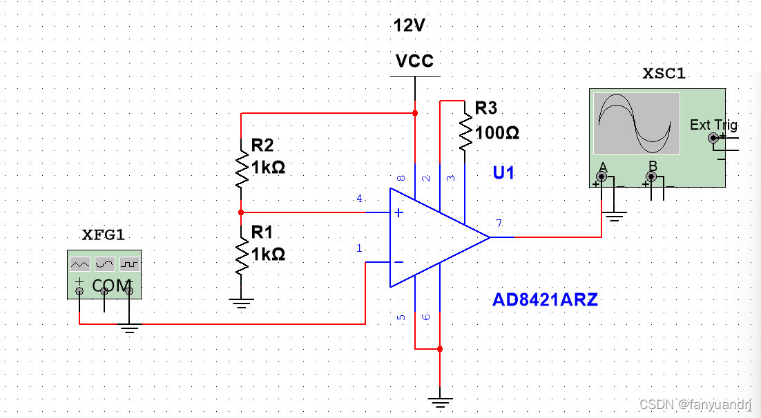单电源下仪表运放AD8421的使用-CSDN博客
