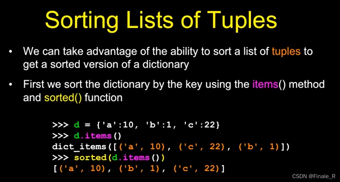 20220112学习记录-py4e lesson 10 tuple元组_counts[key] = counts[key] + 1-CSDN博客