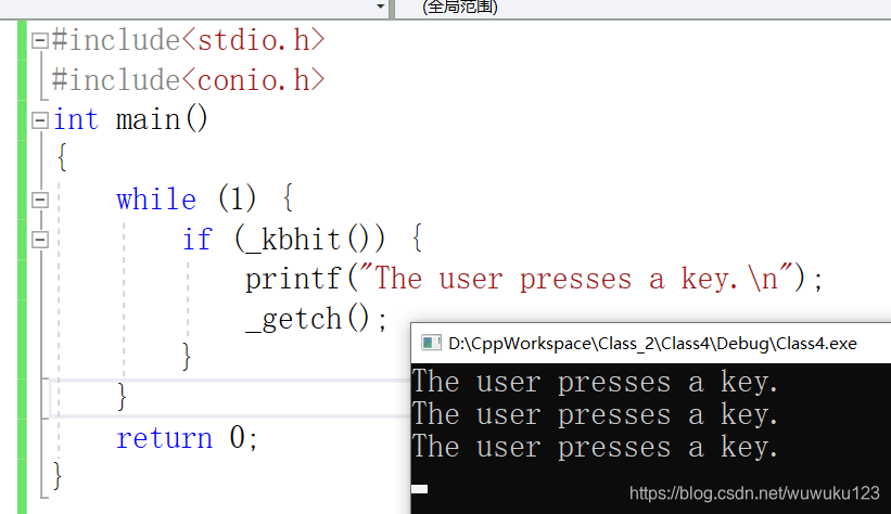 C中kbhit()和getch()以及gets()和getchar()的用法-CSDN博客