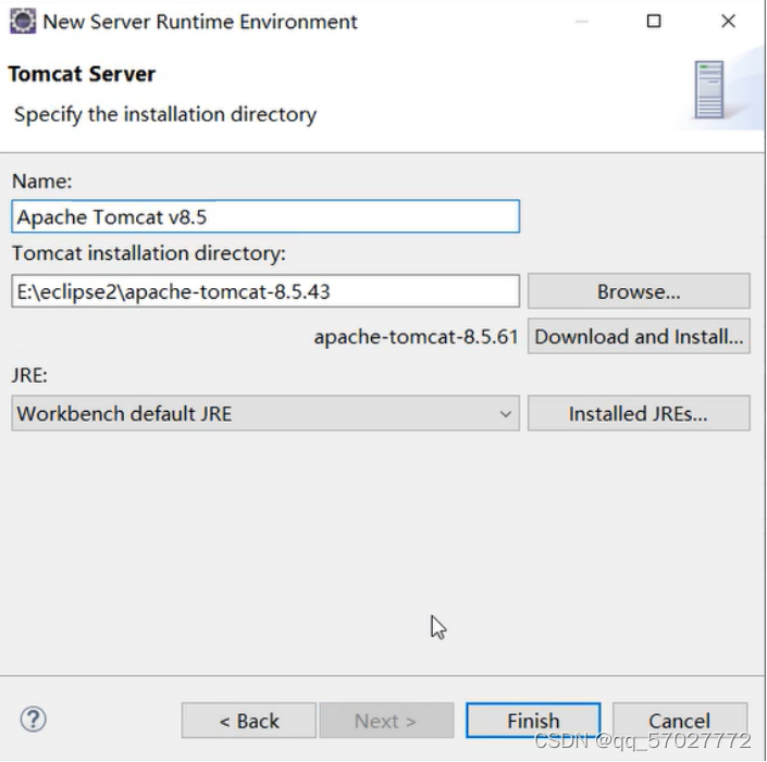 eclipse配置tomcat_eclipse 的tomcat v8.5 server at localhost.在哪里-CSDN博客