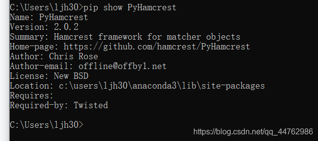 twisted 18.7.0 requires PyHamcrest>=1.9.0, which is not installed.出现这个 ...