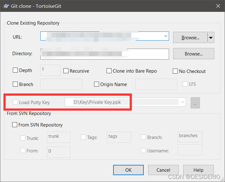 TortoiseGit——Load Putty Key选项为灰色无法勾选的解决办法-CSDN博客