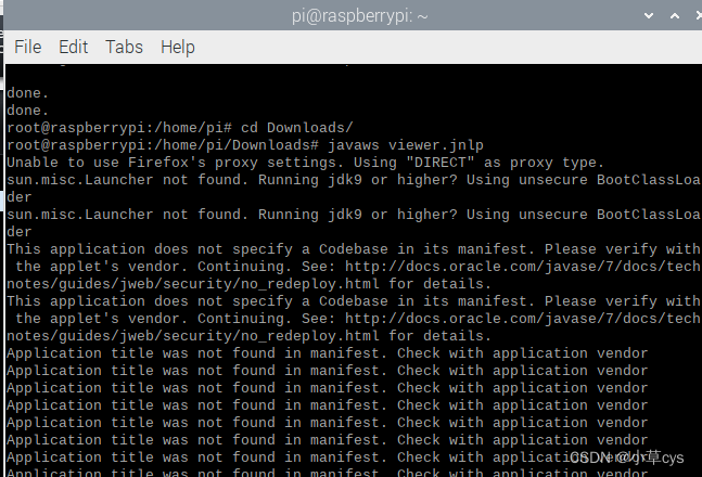 树莓派javaws launch.jnlp远程启动服务器-CSDN博客