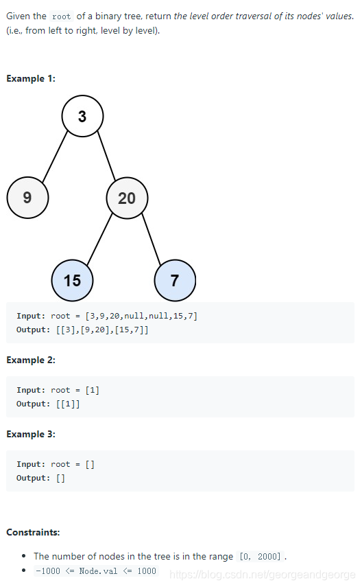 leetcode 102. Binary Tree Level Order Traversal-CSDN博客