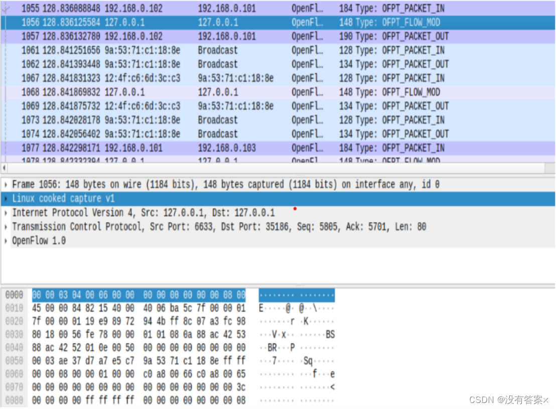 Open Flow协议实践分析_实验四、 openflow协议分析-CSDN博客