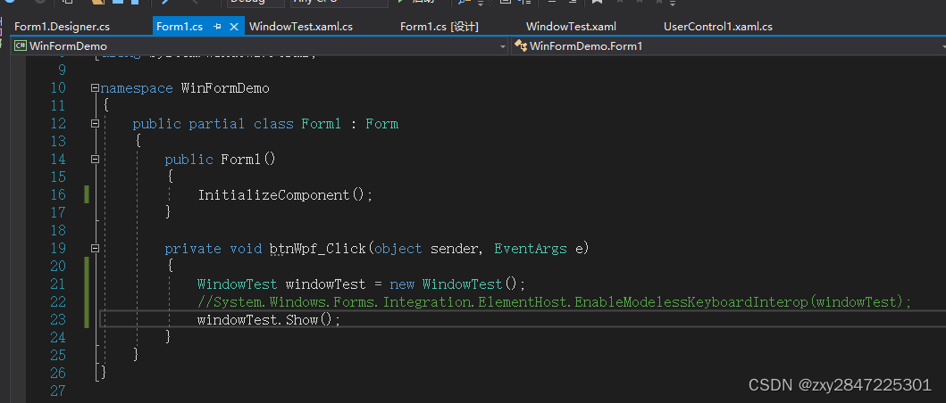 Winform直接与Wpf交互_wpf如何调用winform界面-CSDN博客