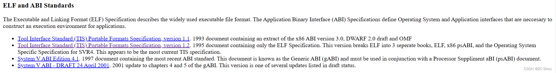 编译工具链 之二 详解 ELF 格式及标准、UNIX 发展、ABI_elf abi-CSDN博客