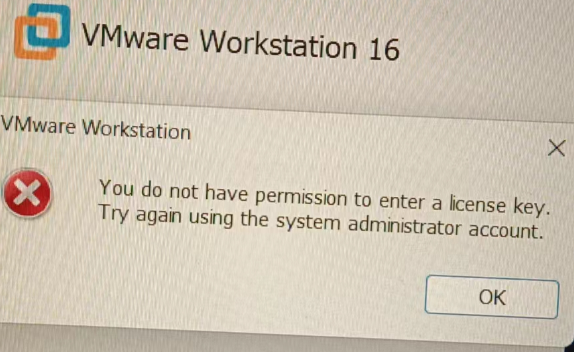vmware没有权限输入密钥_you do not have permission to enter a license key.-CSDN博客