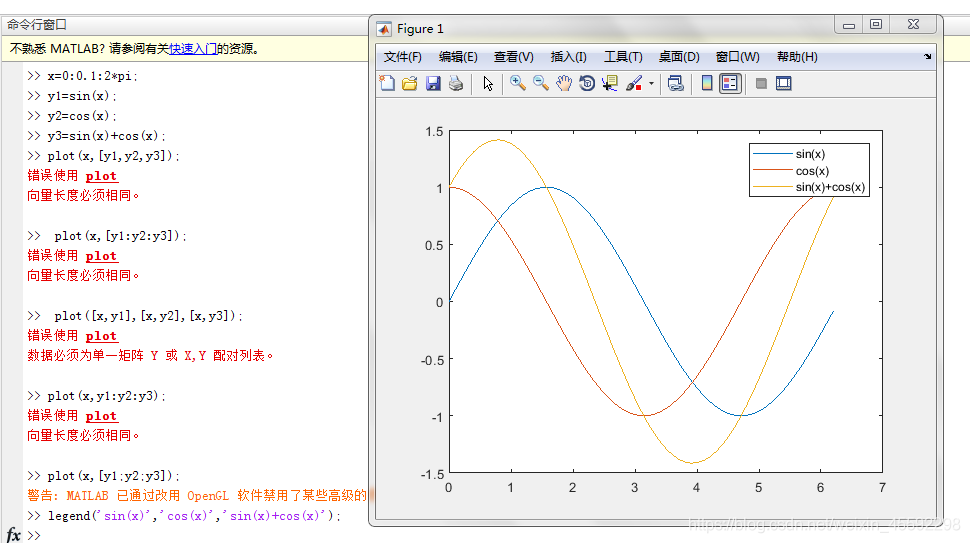 [MATLAB]图例说明（legend的用法）_数据必须为单个 y 值输入或者一对或多对 x 和 y 值。-CSDN博客