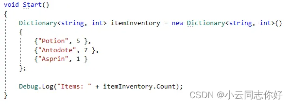 Dictionaries — Unity C# 字典_unity dictionary排序-CSDN博客