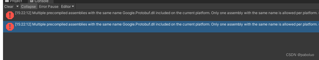 Unity中MediaPipeUnity与barracuda的Google.Protobuf.dll冲突，解决方法_unity barracuda-CSDN博客