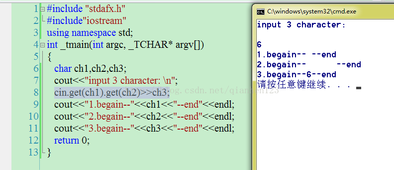 C++中cin.get(),cin.getline(),cin>>,gets(),cin.clear()区别_cin cin.get cin ...