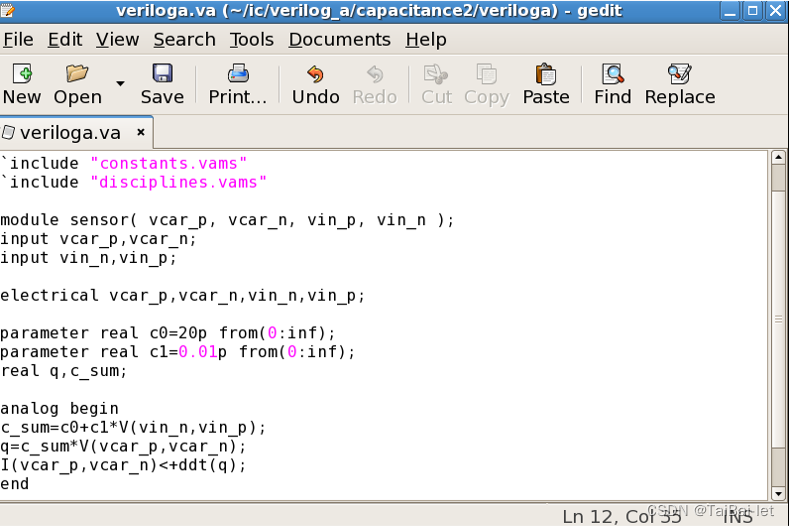 verilog编写软件 - Cadence下切换编译器及进行VerilogA编译与建模并生成symbol（以三明治式加速度传感器为例） - 赛派号
