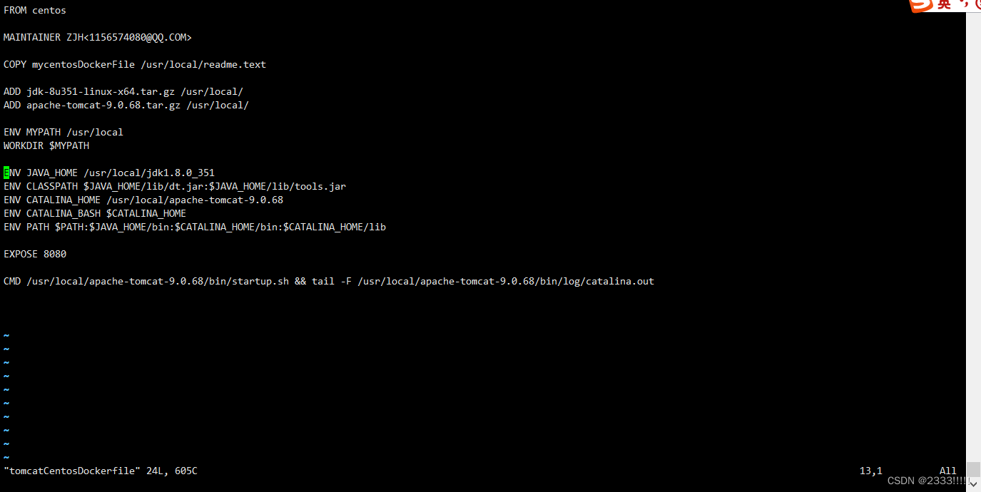 Docker创建tomcat镜像与copy与add 关键字的使用docker Tomcat Copy Sh文件 Csdn博客 2625