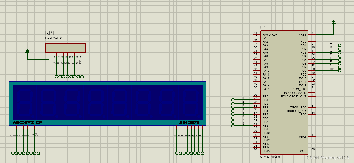 六位数字时钟（IDE+Protuse）_6位数码管显示数字-CSDN博客